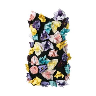 The Attico Florales Applikations-Tr&auml;gerloses Mini-Kleid - - Dresses - Damen - Mehrfarbig - S