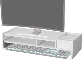 Generic Schreibtisch-Monitor-Halterung - Computermonitor-Regal, Organizer f&uuml;r Arbeitspl&auml;tze mit 3 Ebenen | Multifunktionales Zubeh&ouml;r, ergonomisch, ergonomisch