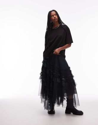 AllSaints Jen - Jupe en tulle - Bleu nuit