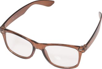 Miobo Sonnenbrillen Party Brillen 1980 style Retro Atzen Nerdbrille Hornbrille Sonnenbrille oder Klarglas Schwarz (Braun Klarglas)