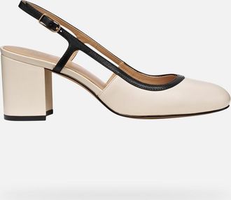 Geox Schuhe Virnilisa 65 Dame Off-white/schwarz