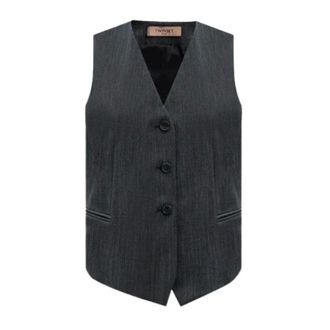 Twinset Femme, Vestes, Gris, Taille: 42 FR Twin-set Vestes