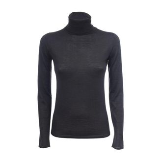Le Tricot Perugia Hochgeschlossener Strickpullover - - Knitwear - Damen - Grau - S