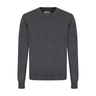 Maison Margiela Grauer Kaschmirpullover mit Signatur-Logo - - Knitwear - Herren - Grau - XL