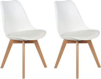Altobuy Altobuy - medaline - Lot de 2 Chaises Scandinaves Blanches