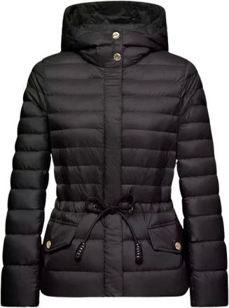 Moncler Femme, Vestes, Noir, Taille: 42 FR Doudoune Courte &agrave; Capuche Raies