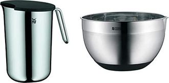 WMF Function Bowls Rührschüssel 1,5l, mit Griff, Edelstahl, Skalierung, spülmaschinengeeignet, Silber & Gourmet Küchenschüssel 20 cm, Rührschüssel 3,1l, C