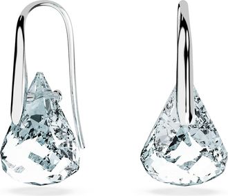 Swarovski Lunar Drop-Ohrhänger, Blau, Rhodiniert