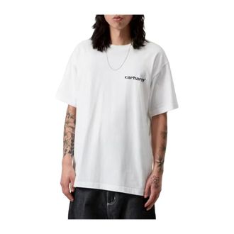 Carhartt Work in Progress Homme, Tops, Blanc, Taille: XL T-shirt S/S Caps