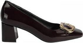 Desa Mocassins pour Femme - Tige en Cuir Verni, Talon Bloc, Respirants | Bordeaux - 39