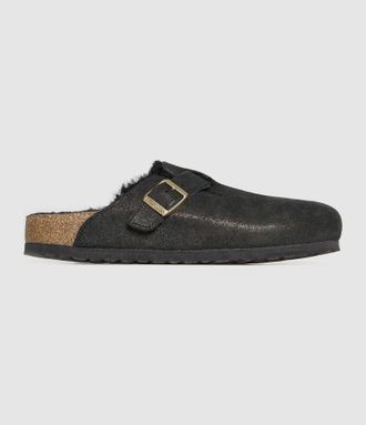 Birkenstock Sabots Boston Shearling Leve Shimmer Black