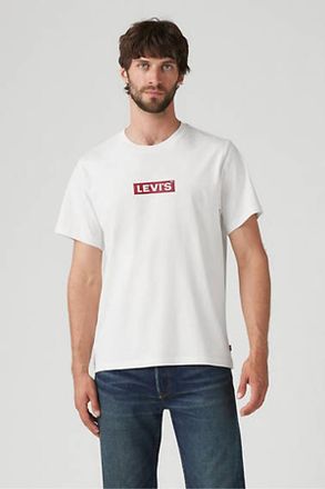 Levi's T Shirt Relaxed - Homme - Blanc / Boxtab 5In White Base Red Small Boxtab On Center - 2XL
