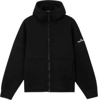 Stone Island Homme, Sweatshirts et sweats &agrave; capuche, Noir, Taille: L Blouson