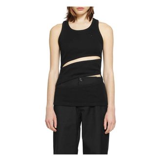 Coperni Spiral Tank Top - - Tops - Damen - Schwarzk - M
