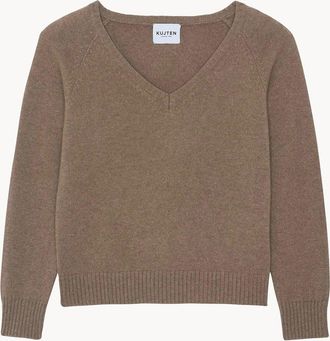 Kujten Pull cachemire femme col V, 4 fils - Pull Juliette