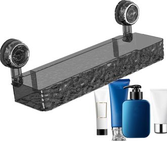 Generic Saugnapf Lagerst&auml;nder - Kein Bohren Rechteckregal f&uuml;r Dusche und Bad | Wandmontierter Organisationshalter f&uuml;r Arbeitsplatte, K&uuml;che und Bad | Starke Sa