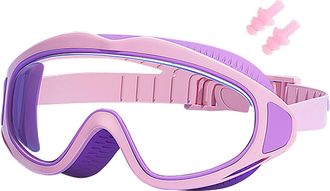 Generic Schwimmbrille f&uuml;r Kinder, Taucherbrille mit wasserdichten Ohrst&ouml;pseln, Anti-Beschlag, auslaufsicher, Weitsicht, Wassersportbrille