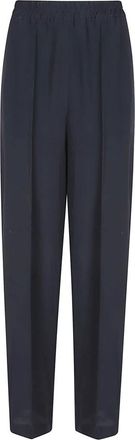 Fabiana Filippi Femme, Pantalons, Bleu, Taille: 34 FR Pantalon Large en Cr&ecirc;pe