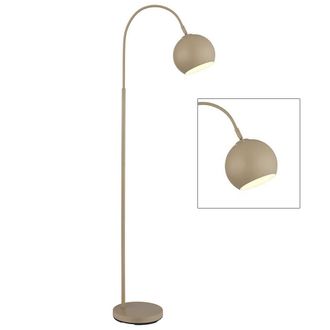 Globo Lighting Stehleuchte Bogenstehlampe Stehlampe Beistellleuchte Standleuchte Bogenlampe Wohnzimmer, Metall, 1x E27 LED, LxBxH 46x25x150 cm