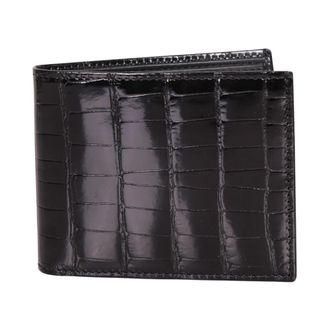 Dell'Oglio Genarbte Bi-Fold Geldb&ouml;rse - - Accessories - Herren - Schwarzk - ONE SIZE