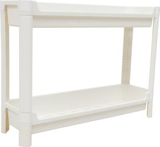 BESPORTBLE Mehrschichtiges Kunststoff Badregal Eckregal f&uuml;r Badezimmer und Wohnzimmer Bodengestell mit Bel&uuml;ftung Leichtes Aufbewahrungsregal f&uuml;r Kosmetik und Dus