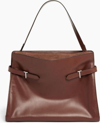 Le Tanneur Sac port&eacute; &eacute;paule mod&egrave;le maxi Emie en cuir lisse et nubuck