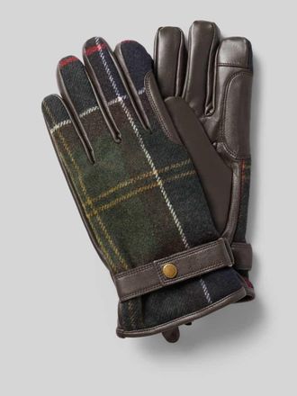 Barbour Handschuhe aus Wolle mit Lederriegel