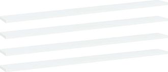 Generic 4X B&uuml;cherregal, Brett Wandboard, Wandregal Regal, Regalboden Wand, Board Ablage, H&auml;ngeregal, Schweberegal, Holzwerkstoff (Wei&szlig; 40x10x1,5cm) (100 x 10 