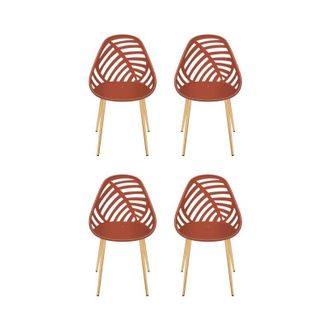 Paris Prix Paris Prix - Lot de 4 Chaises de Jardin Alameda 83cm Terracotta