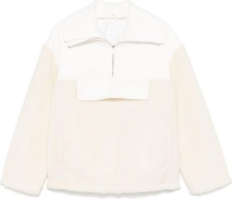 Gucci Fleece-Kapuzenjacke - Wei&szlig;