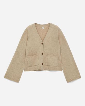 Arket Strickjacke Aus Wolle -Beige