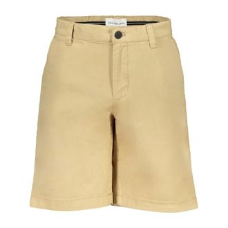 Calvin Klein Homme, Shorts, Beige, Taille: S Short Bermuda Beige avec D&eacute;tail Logo