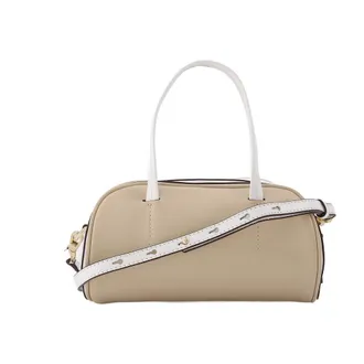 Manu Atelier Womens Hourglass Bag Ivory And White Leather Beige Handbags-purses