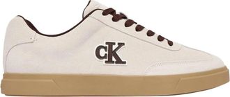 Calvin Klein Homme, Chaussures, Blanc, Taille: 40 EU Brooke Suede Trainers
