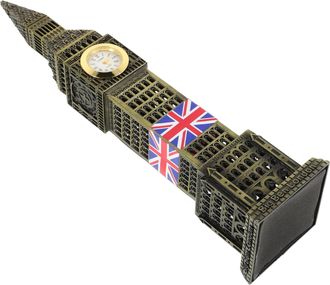 Valiclud Handgefertigte Uhrturm-skulptur Historisches Architekturmodell Glockenturm-Statue Als Souvenir Londoner Dekoration Mit Bronzeoberfl&auml;che Sammlerst&uuml;ck F