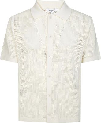 Maison Kitsun&eacute; Homme, Pulls, Blanc, Taille: M Camicia Mm In Maglia