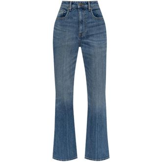 Tory Burch Indigo Blaue Jeans mit Whiskering-Effekt - - Jeans - Damen - Blau - W28