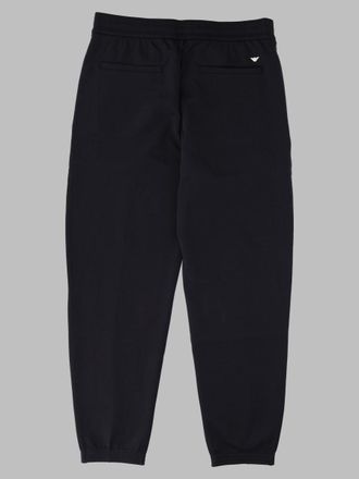 Emporio Armani Cotton-Blend Jersey Joggers - Black