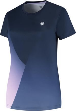 K-Swiss Hypercourt Print Tee - Navy/Infinity | Damen Performance Tennis T-Shirt