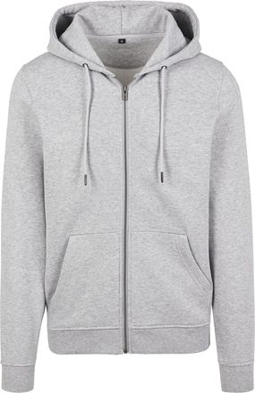 Build Your Brand Premium Zip Hoodie, Heather Grey, XL