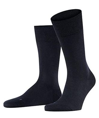 Falke Sensitive Berlin, Chaussettes Homme, Laine Coton, Bleu (Dark Navy 6370), 43-46 (1 Paire)