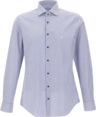 Michael Kors Chemise en popeline de coton &agrave; rayures Bengal - Homme - Chemises - Multicolore - Taille: 2XL