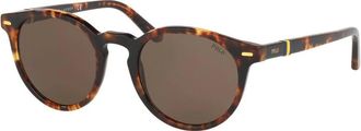 Ralph Lauren Femme, Accessoires, Brun, Taille: 50 MM Lunettes de Soleil en Ac&eacute;tate Marron