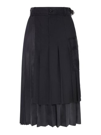 sacai Jupe Midi - Noir