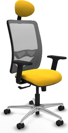 Piqueras y Crespo Schreibtischstuhl Zulema mit 2D-Armlehnen, h&ouml;henverstellbarer Lendenwirbelst&uuml;tze und festem Kopfteil, ausgestattet mit 3 Positionen und Schneidschaum,