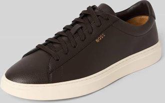 HUGO BOSS Sneaker aus Rindsnappa mit Label-Detail
