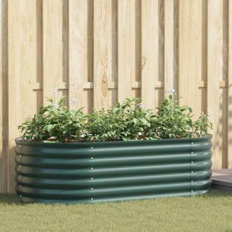 vidaXL Vidaxl - Jardini&egrave;re sur&eacute;lev&eacute;e Vert 160 x 80 x 44 cm Acier