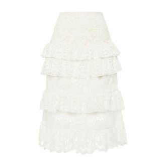 La DoubleJ Footloose Lacey Rock - - Skirts - Damen - Wei&szlig; - M
