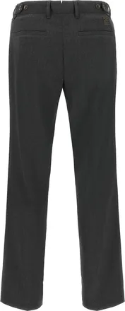 Incotex Wool Blend with Adjustable Tabs Trousers - Gray