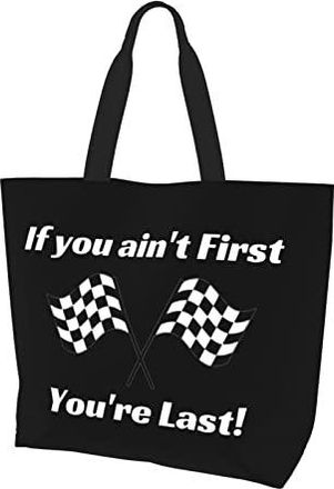 AOOEDM Si vous n&ecirc;tes pas le premier, vous &ecirc;tes le dernier sac &agrave; provisions r&eacute;utilisable en toile pour femme